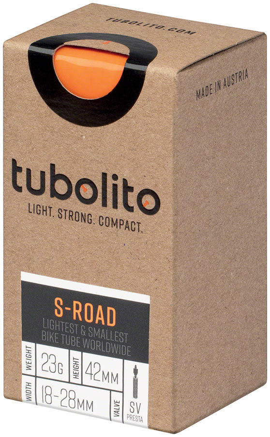 Tubolito S-Tubo Road Tube - 700 x 18-28mm 42mm Presta Valve Orange – FirstFlightBikes