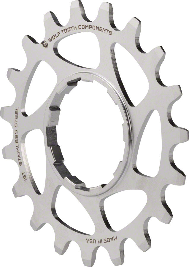 Wolf Tooth Single Speed Stainless Steel Cog - 19t Compatible 3/32" Cha ...