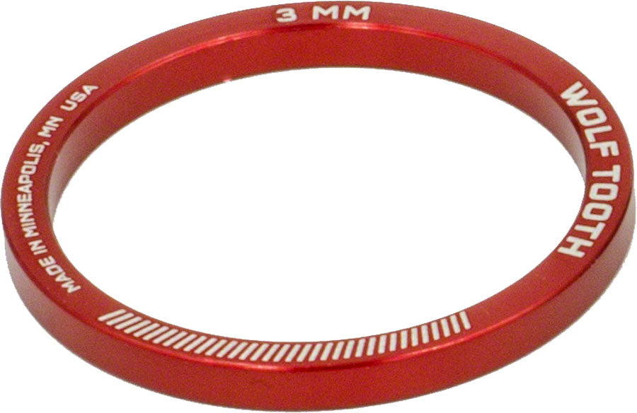 Wolf Tooth Headset Spacer 5 Pack 3mm Red – FirstFlightBikes