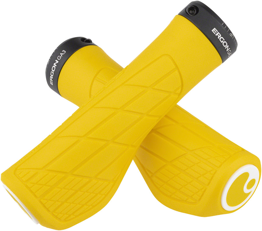 Ergon GA3 Grips - Yellow Mellow Lock-On Large – FirstFlightBikes