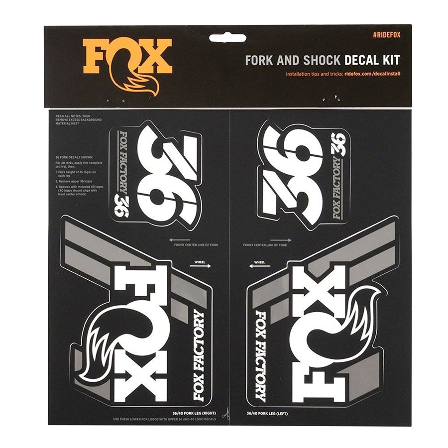 FOX Heritage Decal Kit for Forks and Shocks White – FirstFlightBikes