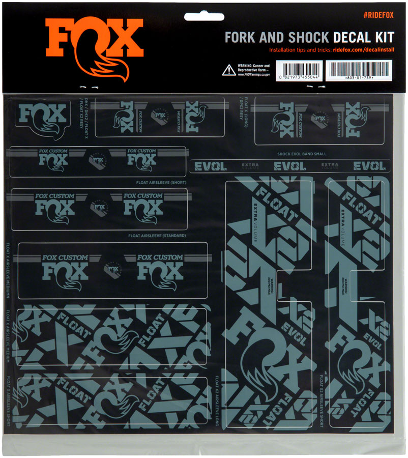 FOX Fork and Shock Decal Kit - Storm Blue – FirstFlightBikes