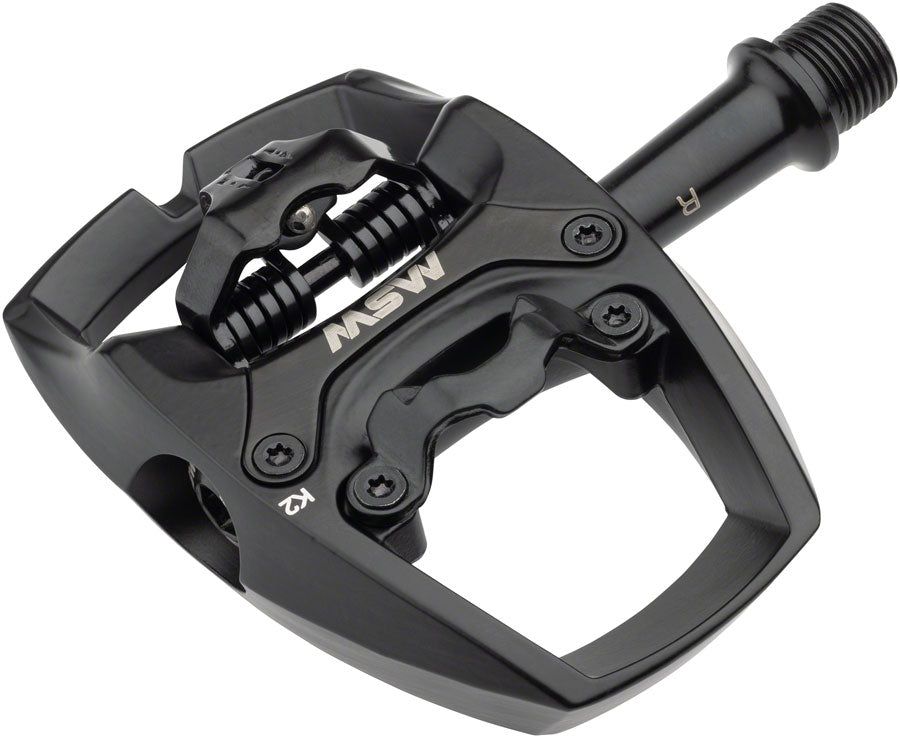 MSW Flip II Pedals - Single Side Clipless with Platform Aluminum 9/16 ...