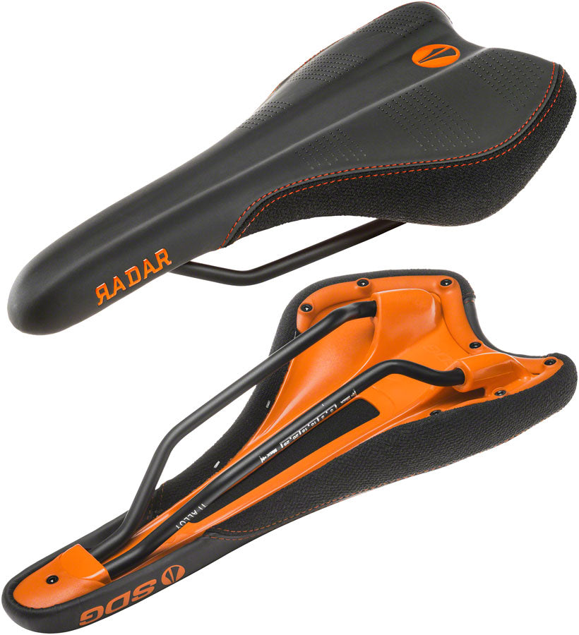 SDG Radar Saddle - Titanium Alloy Black/Orange – FirstFlightBikes