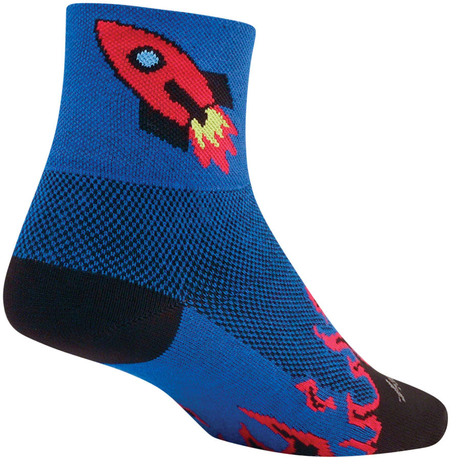 SockGuy Classic Rocket Man Socks - 3" Blue Large/X-Large – FirstFlightBikes