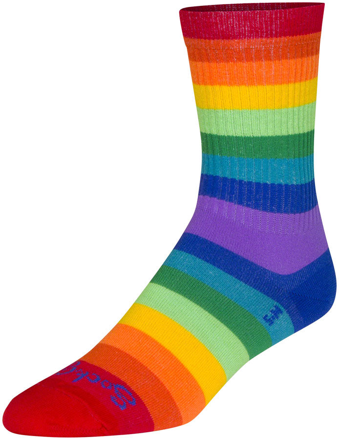 SockGuy Crew Fabulous Socks - 6" Rainbow Small/Medium – FirstFlightBikes