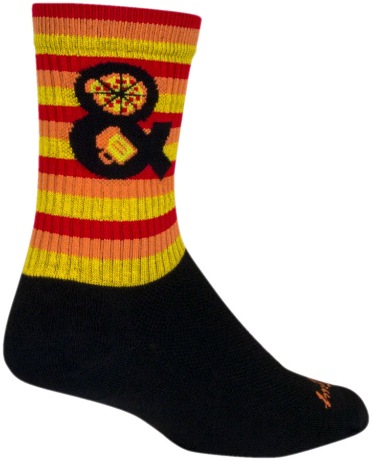 SockGuy Pizza and Beer Crew Sock - 6" Large/X-Large – FirstFlightBikes