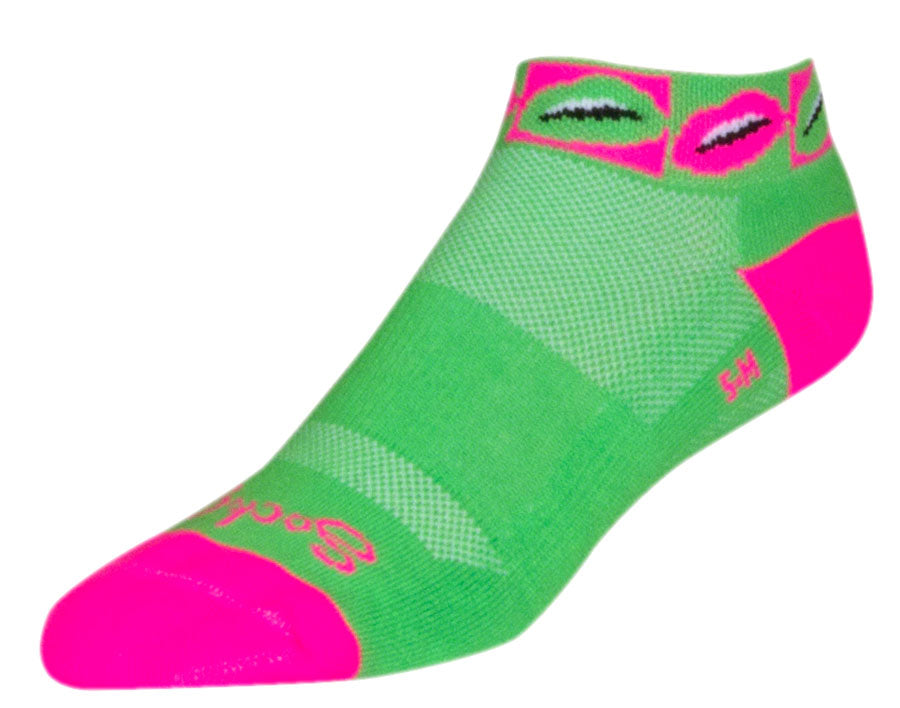 SockGuy Classic Smooch Socks - 1" Green Small/Medium – FirstFlightBikes