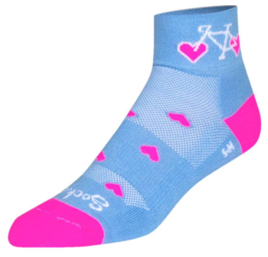 SockGuy Classic Wheel Luv Socks - 2" Blue Small/Medium – FirstFlightBikes