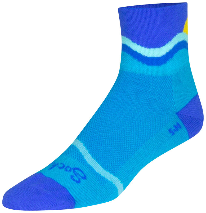 SockGuy Classic Waterworld Socks - 3" Blue Small/Medium – FirstFlightBikes